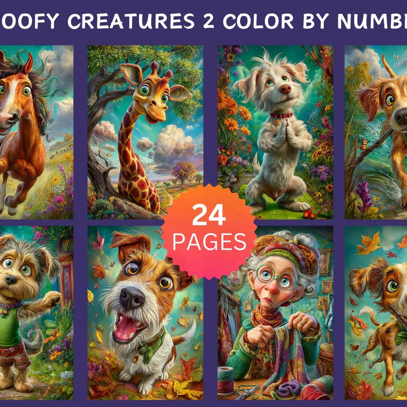 Paint by Numbers Cartoon - Etsy