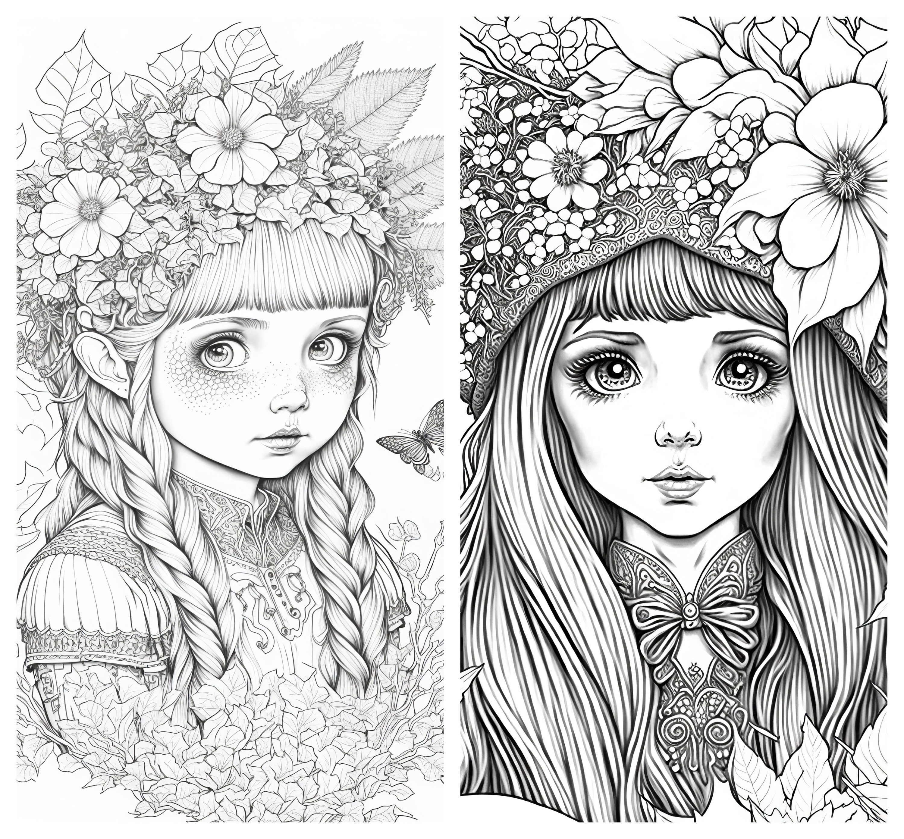 10 Female Gnomes Dark Forest Vol 4 Coloring Pages - Etsy Canada