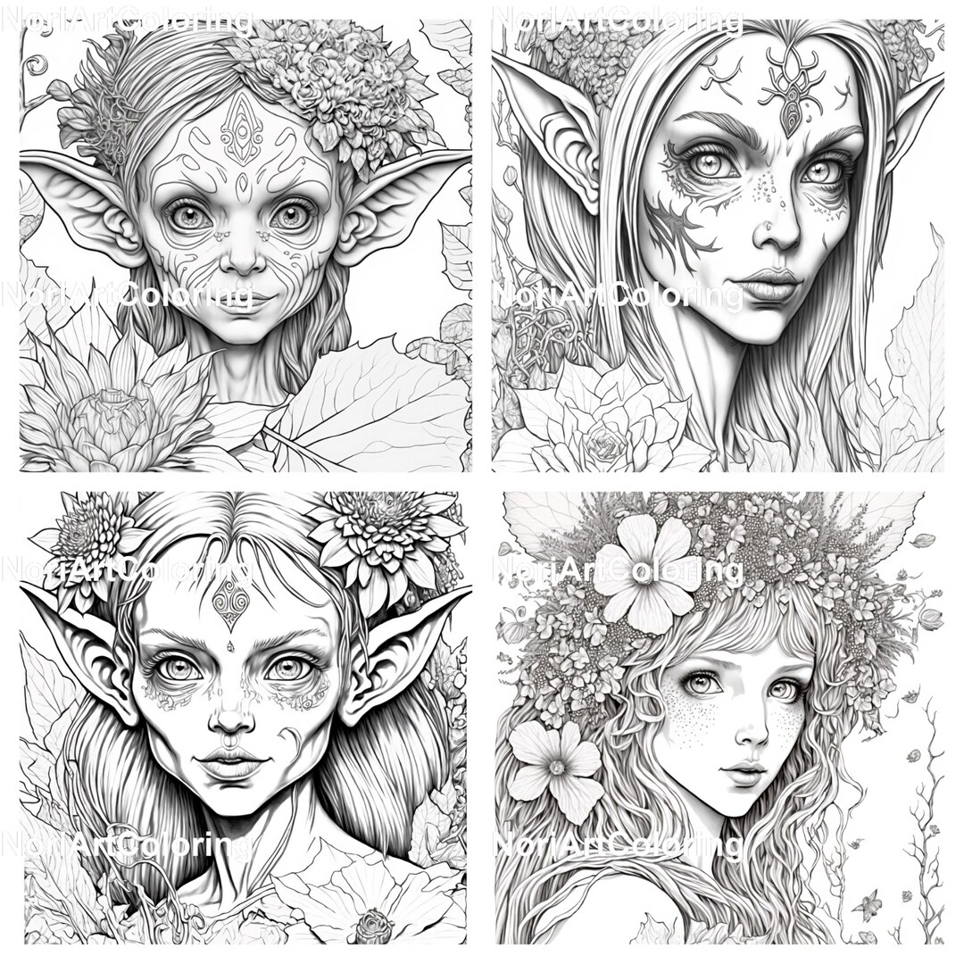 10 Goblins and Fairies Vol 1| Dark Forest | Coloring Pages | Printable ...