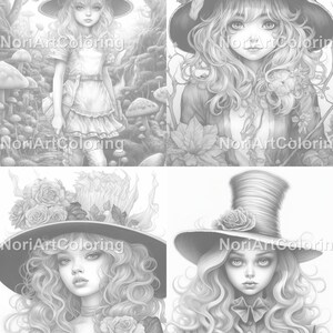 40 Witches Coloring Pages Set 1 | Printable Adult Coloring Pages ...
