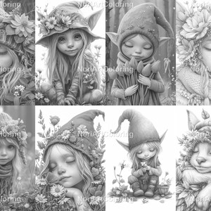 51 Whispering Woods: Elves and Enchanted Beings Coloring Pages ...