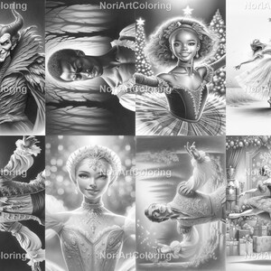 63 Ballet Dancers Grayscale Coloring Pages | Swan Lake Giselle Sleeping ...