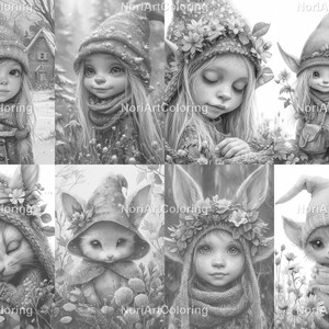 51 Whispering Woods: Elves and Enchanted Beings Coloring Pages ...