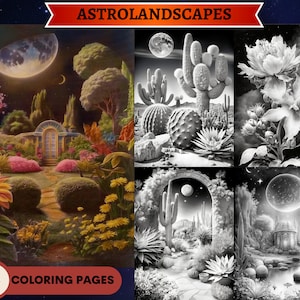 36 Astrolandscapes Coloring Pages | Printable Adult Coloring Pages ...