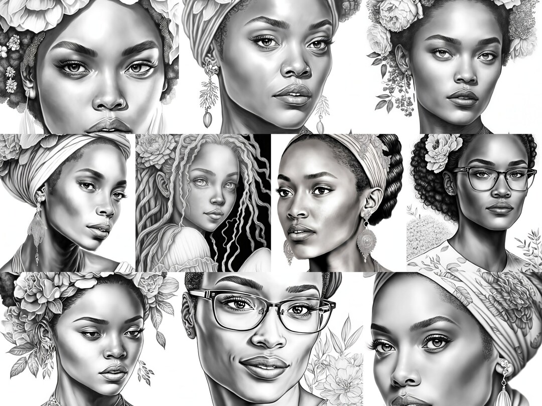 10 Beautiful Black Women Coloring Pages Printable Adult Coloring Pages ...