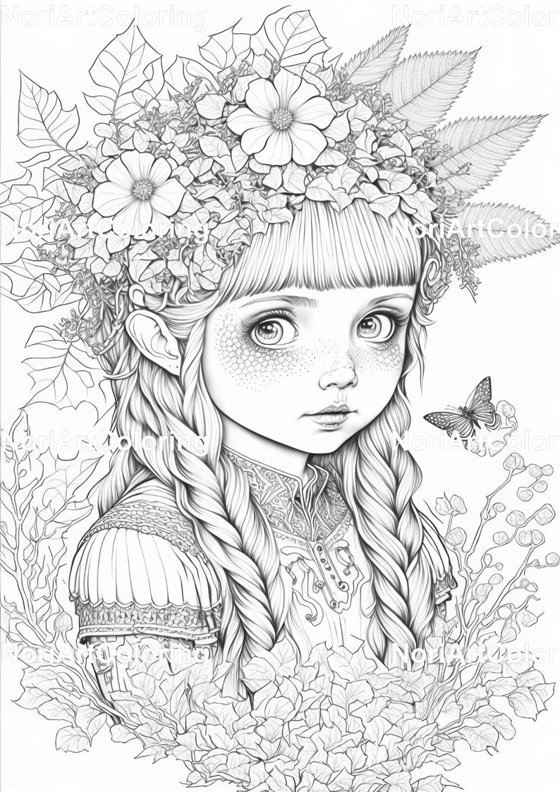 10 Female Gnomes Dark Forest Vol 4 Coloring Pages - Etsy