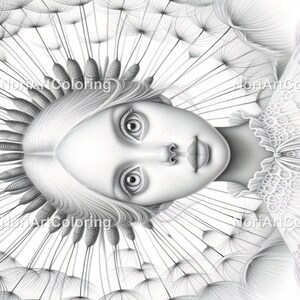 33 Insect and Flower Queens Set 2 Grayscale Coloring Pages | Gorgeous ...