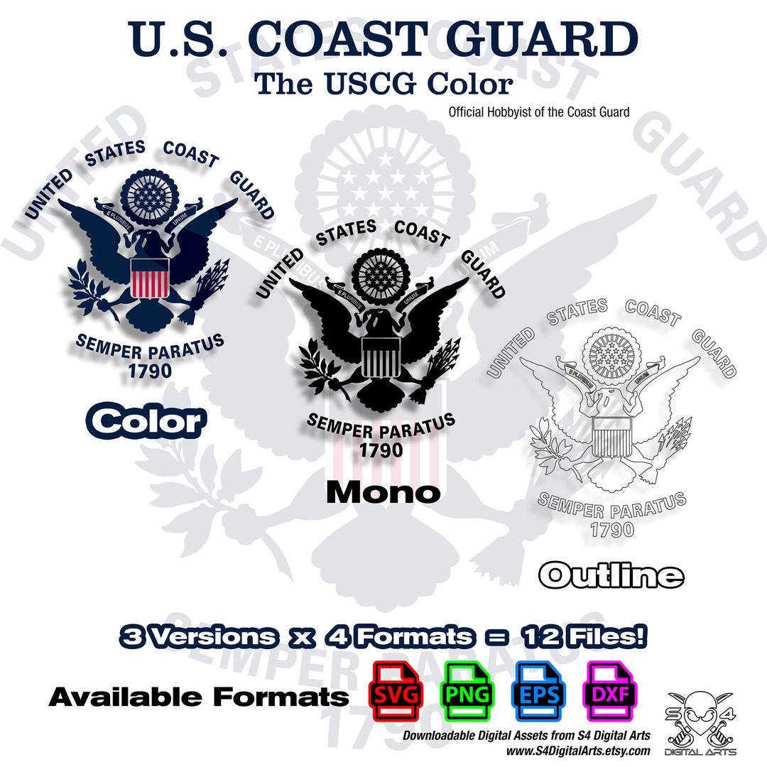 US Coast Guard Color SVG Collection Officially Licensed 12 Precision ...