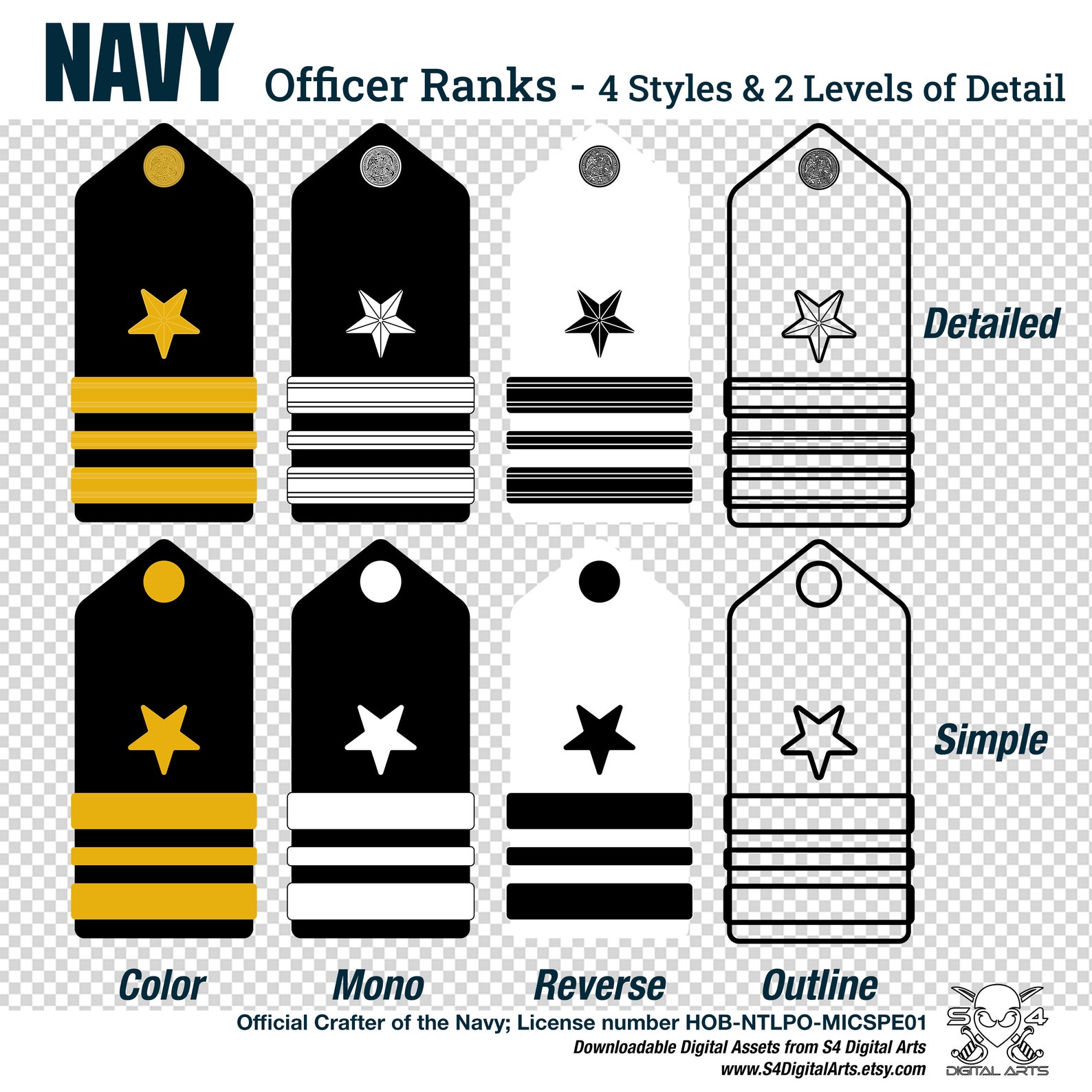 US Navy Officer Ranks SVG, PNG, Jpg, Navy Dxf, Eps | Officially ...