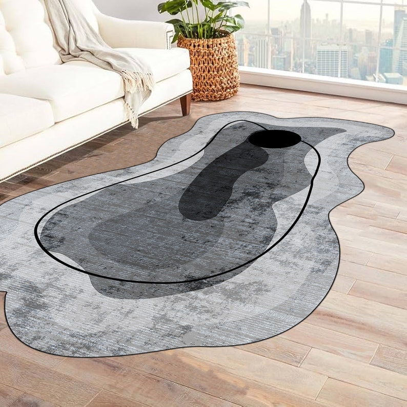 Irregular Shape Area Rug, Fraqment Unique Shape Carpet, Turkish ...