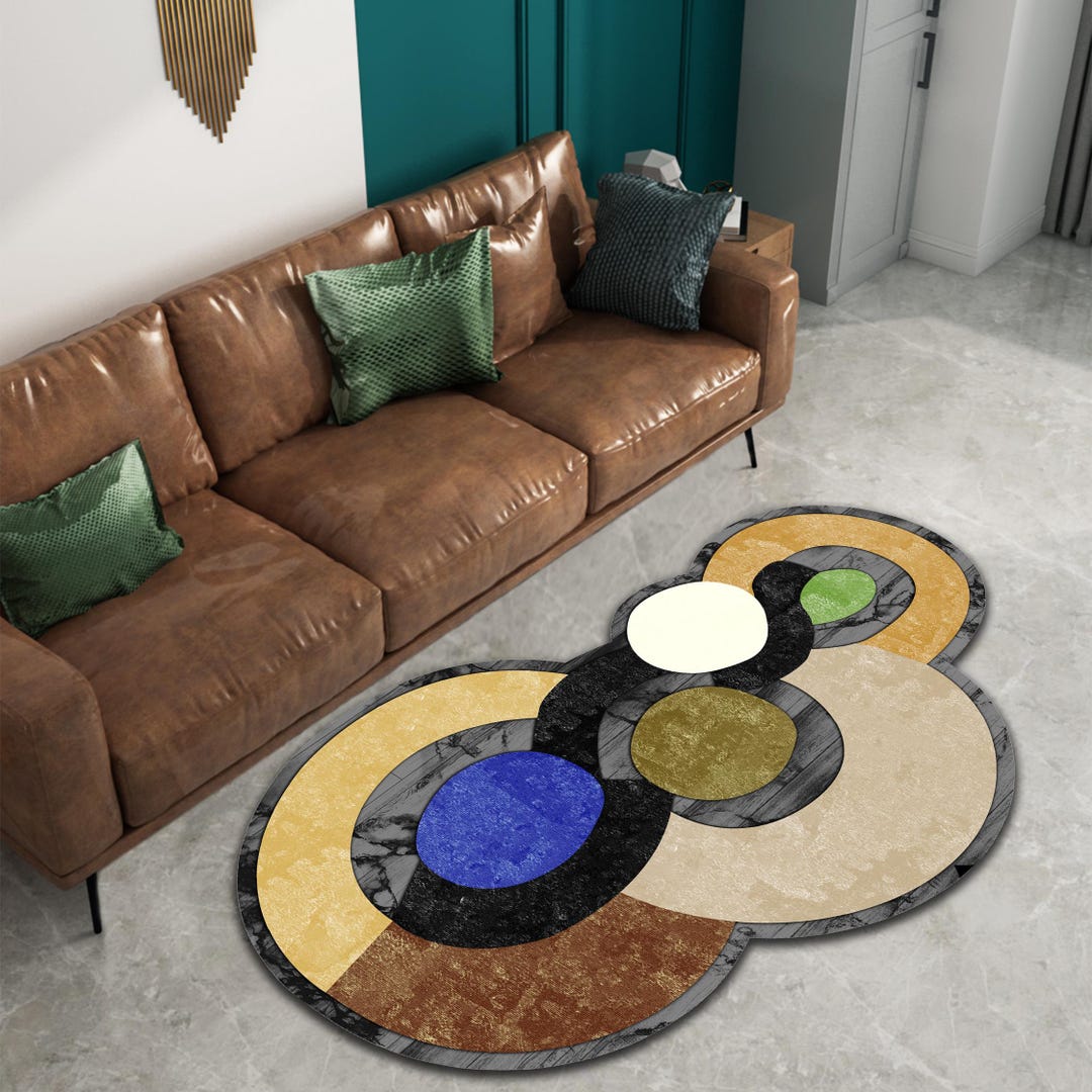 Irregular Shape Area Rug, Fraqment Unique Shape Carpet, Turkish ...