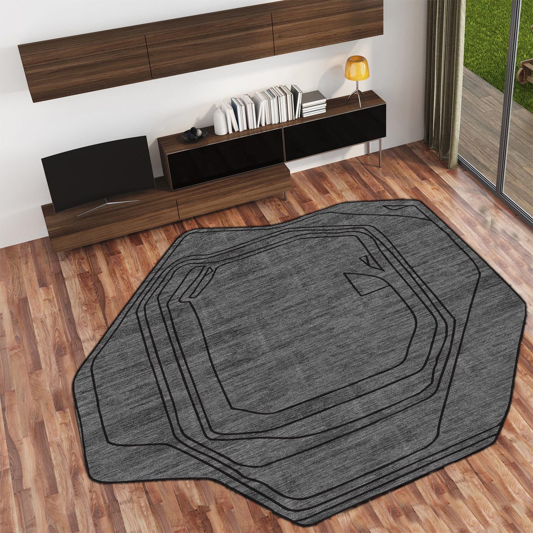 Irregular Shape Area Rug, Fraqment Unique Shape Carpet, Turkish ...
