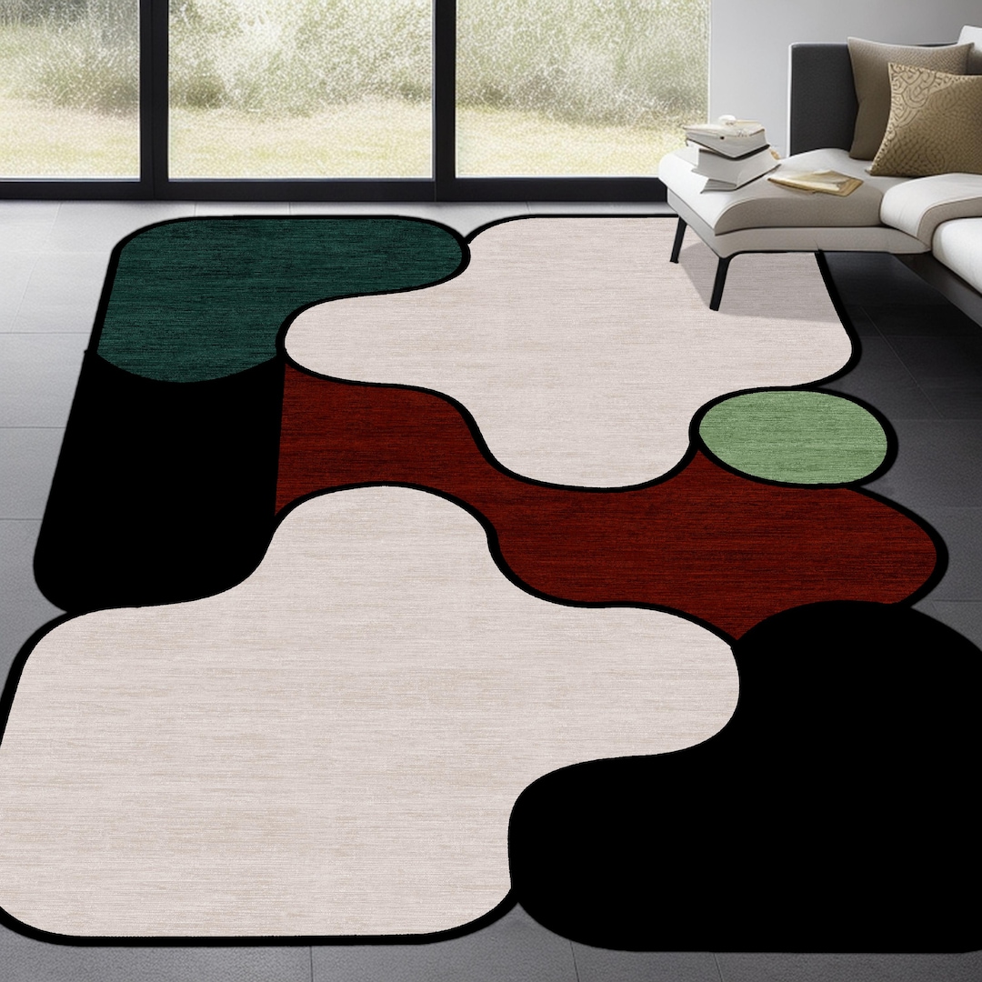 Irregular Shape Area Rug, Fraqment Unique Shape Carpet, Turkish ...