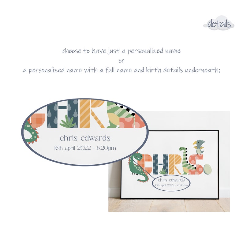 CUSTOM Name Print for Nursery Decor Baby Shower Gift DIGITAL - Etsy