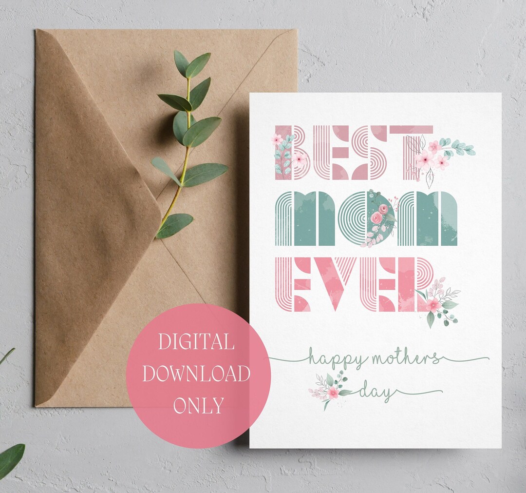 Printable Card - MOTHERS DAY CARD - Gift for Mother - Happy Mothers Day ...