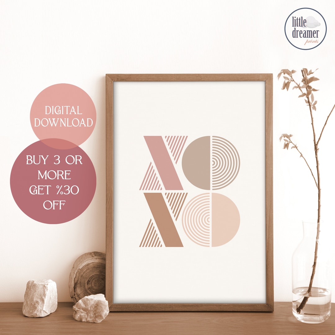 XOXO LOVE Modern Wall Art Love Print Neutral Wall Art Printable Wall ...