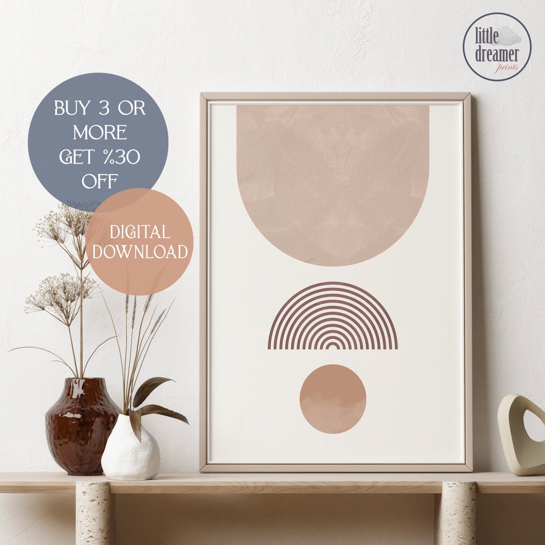 Mid Century Modern Wall Art – Boho Wall Decor – Printable Wall Art ...