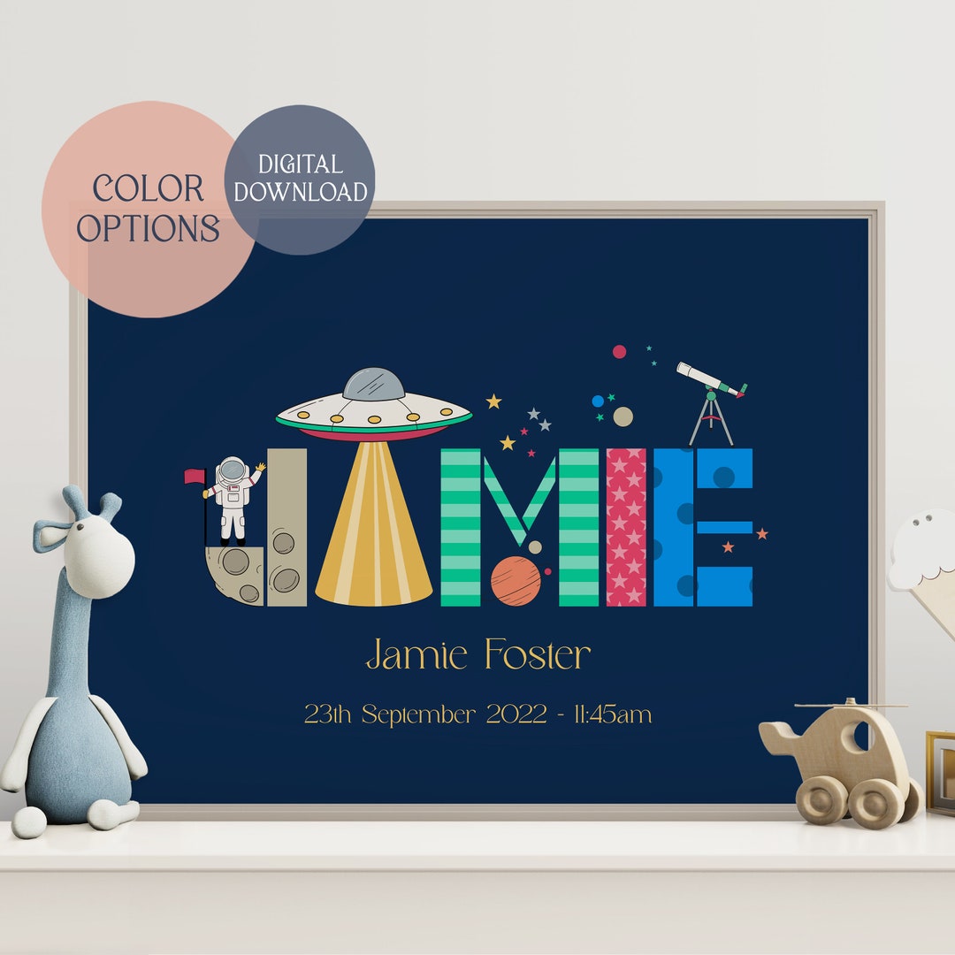 CUSTOM NAME ART – Printable Wall Art – Kids Room Wall Art ...