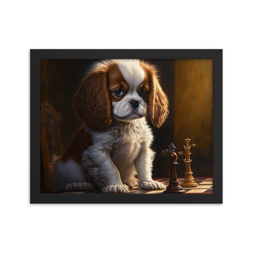 CAVALIER KING CHARLES Spaniel Dog Art Print by Artist D J - Etsy