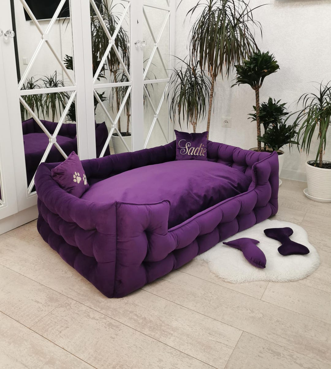 Personalized Pet Bed With Name – All Sizes XS–XXL | Custom Dog or Cat ...