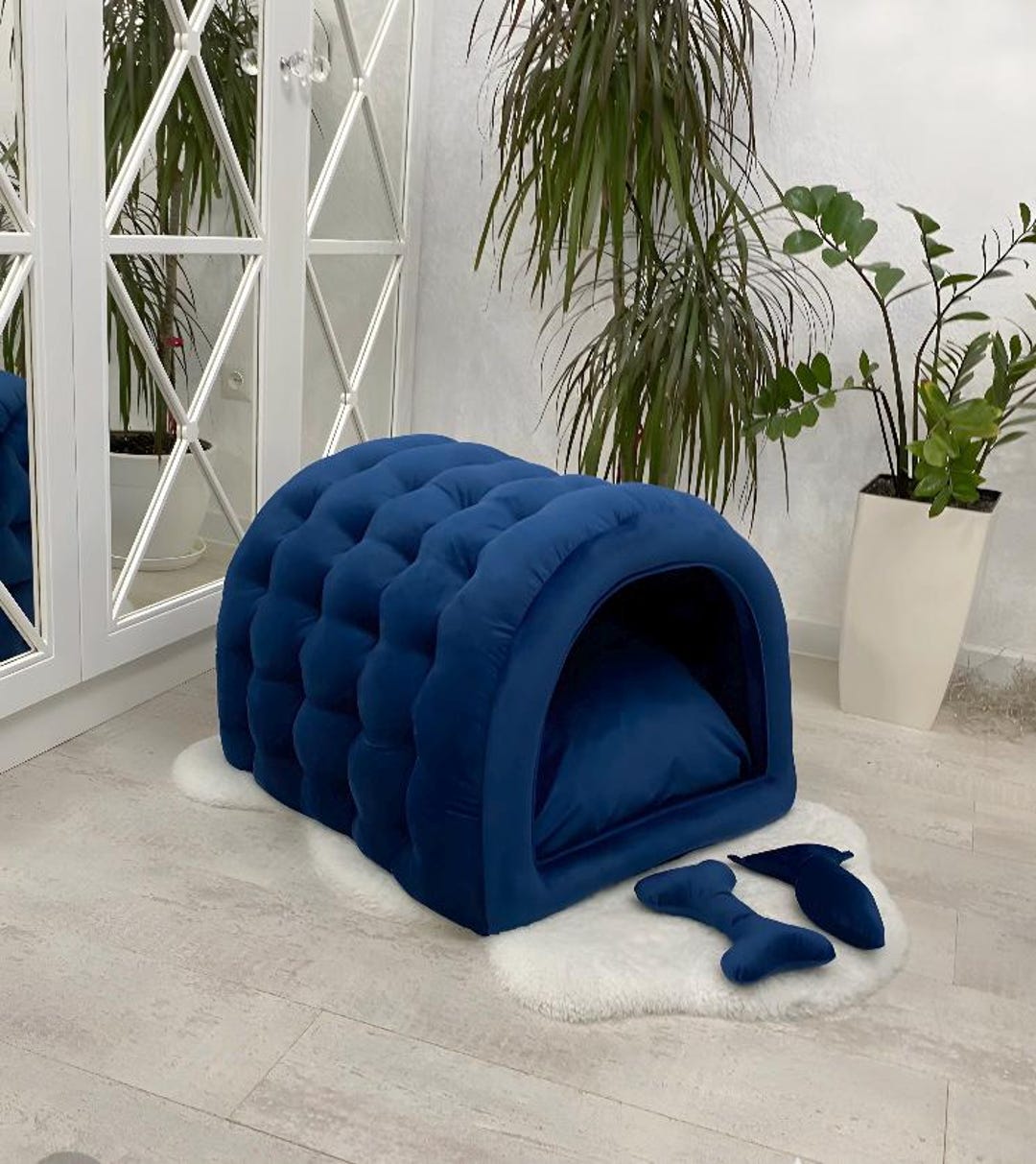 Cozy Soft Pet House, Indoor Dog House, Dog or Cat Owner Gift, Modern ...