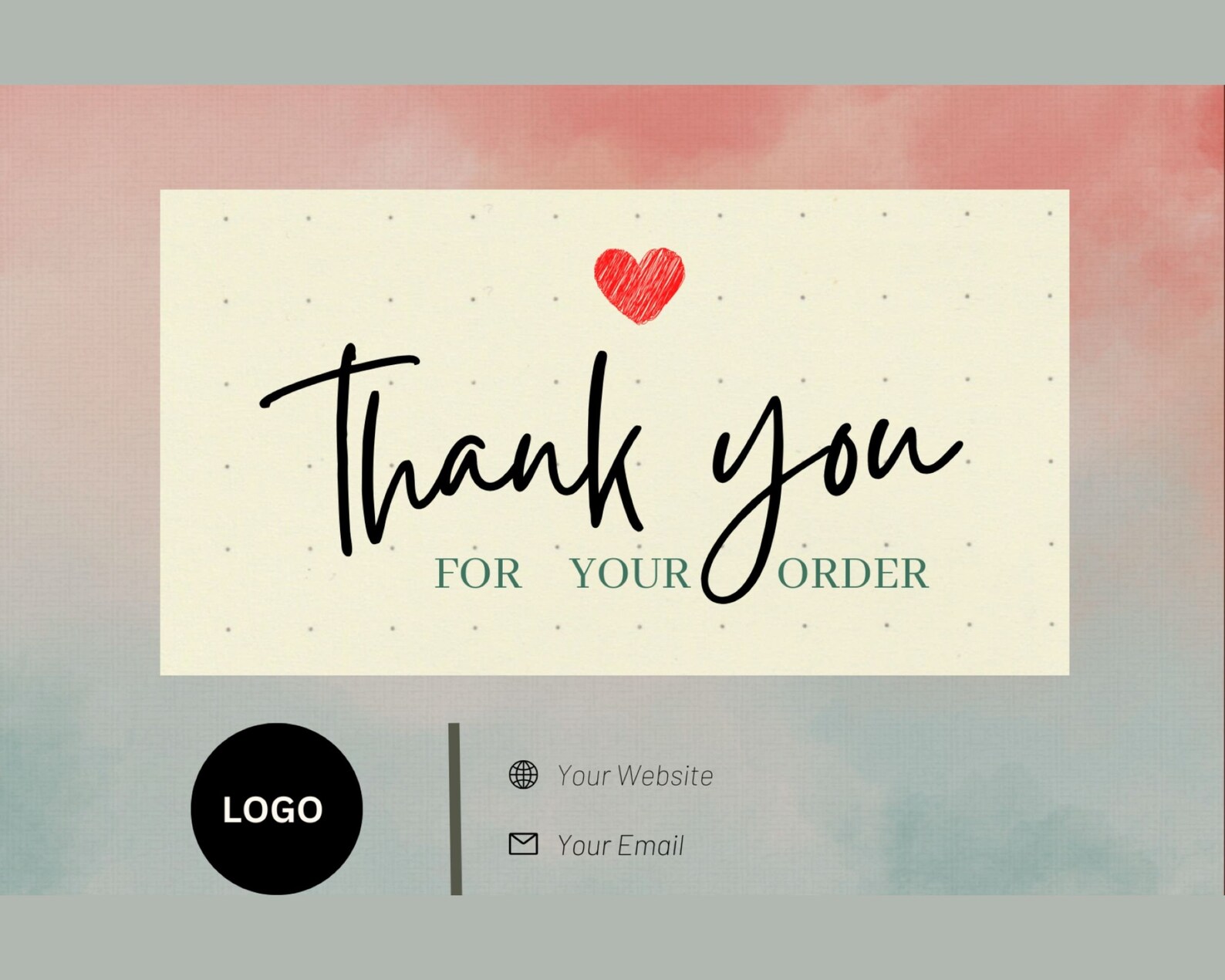Thank You Cards, Editable Template - Etsy