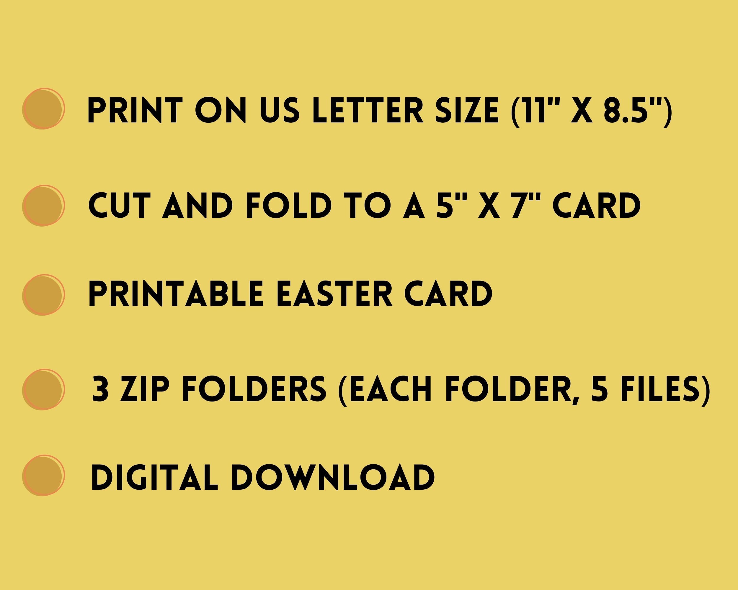 Easter Bunny Greeting Cards, Printable Floral Designs - Etsy