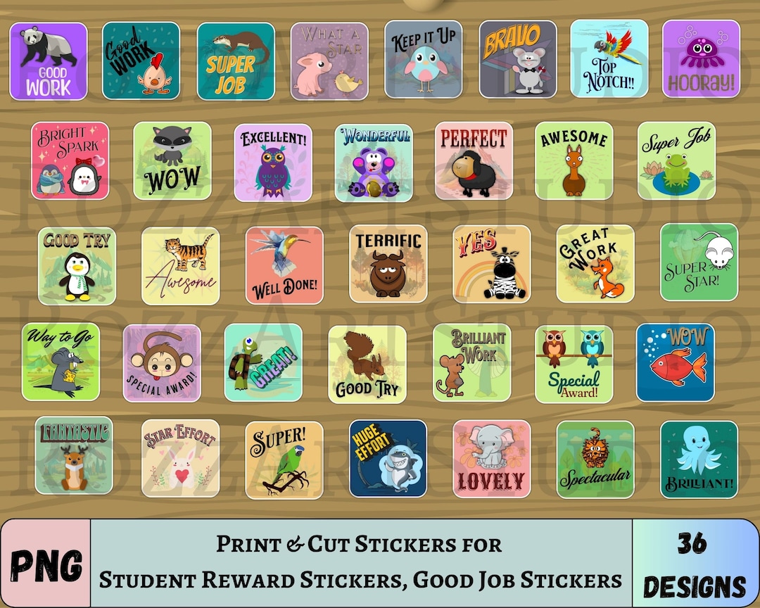 Student Reward Stickers, Good Job Stickers - Etsy