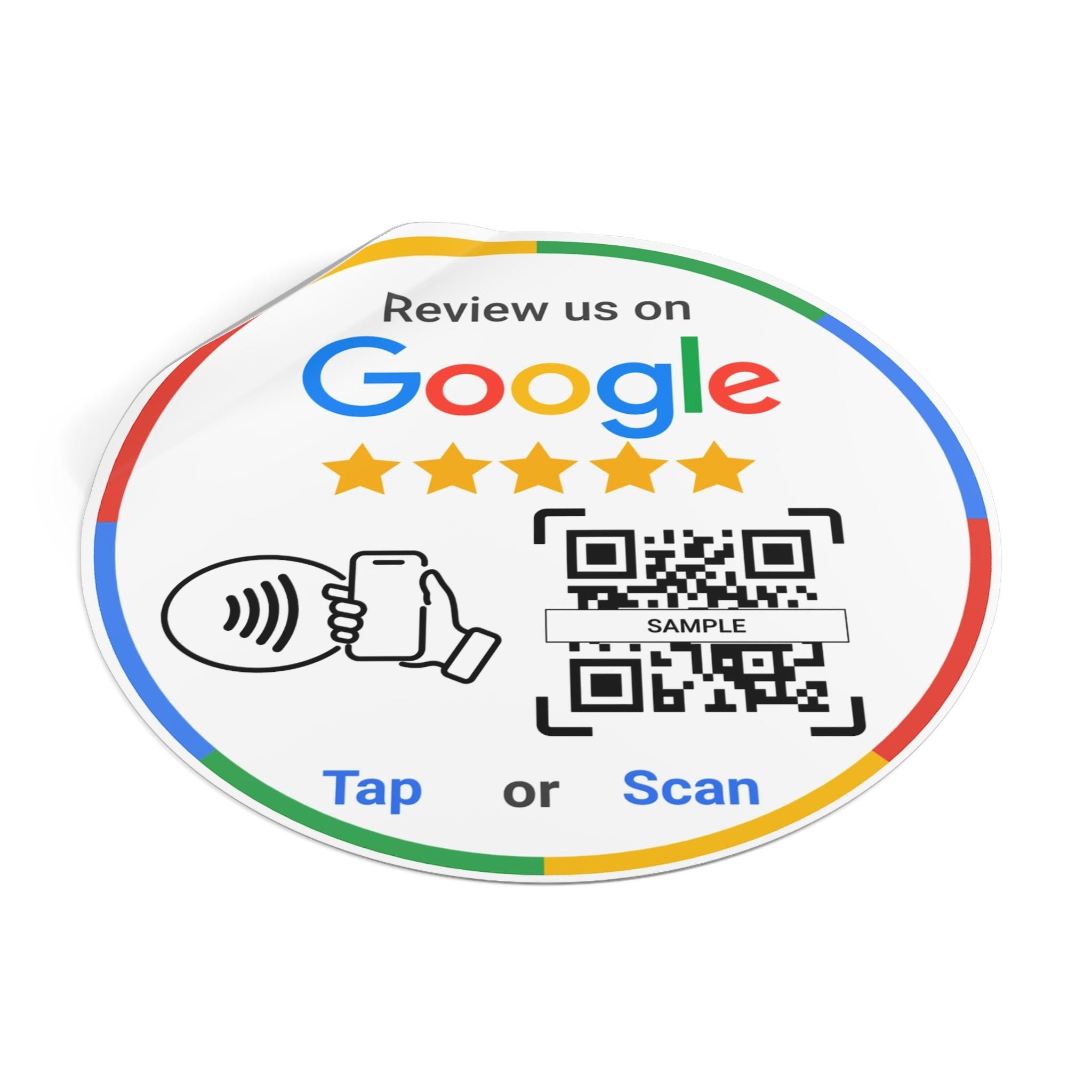 Social Review Tap Sticker Review QR Code Contactless Review Sticker ...