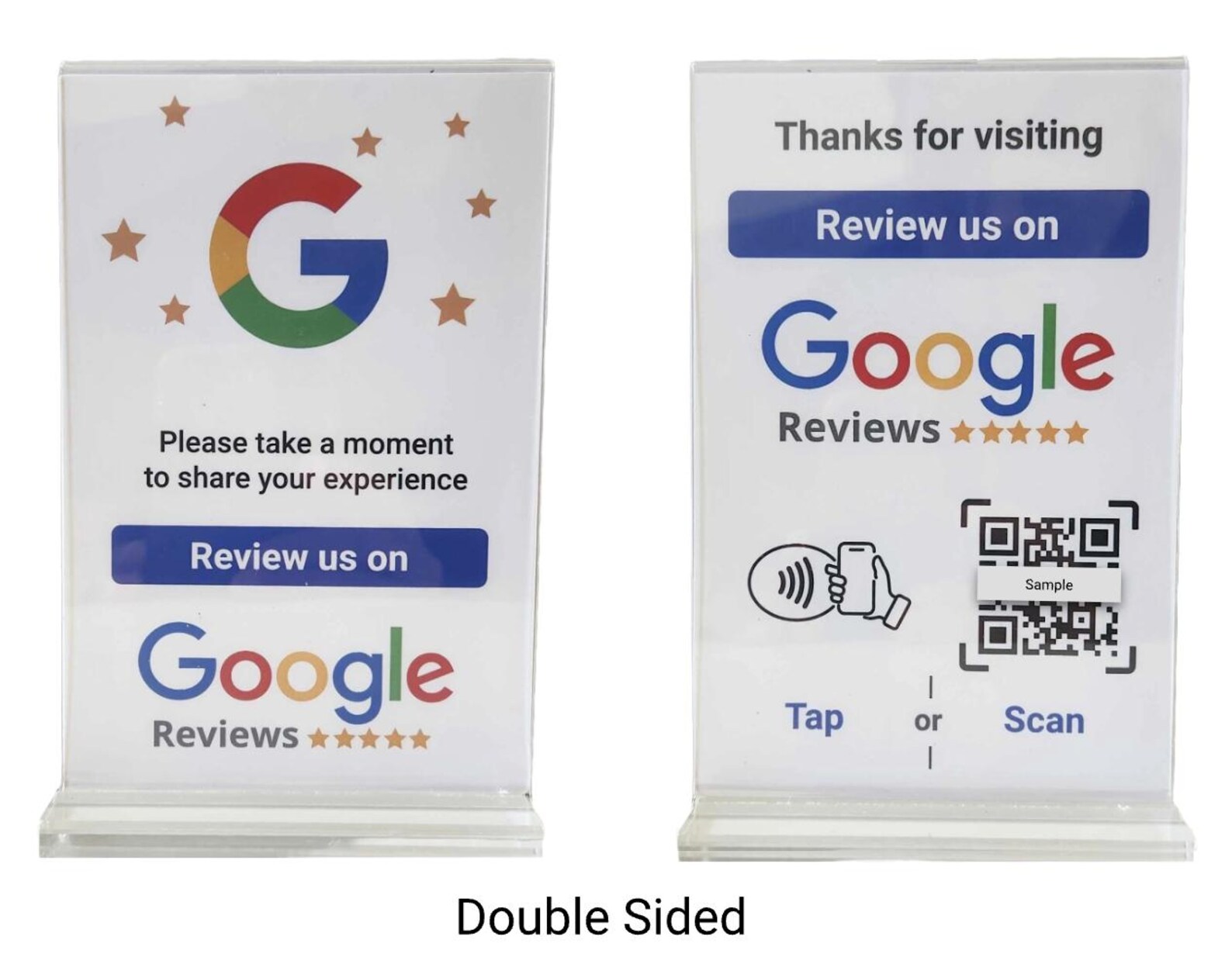 Google Review Stand- Acrylic Sign- NFC Google Review Stands - Boost ...