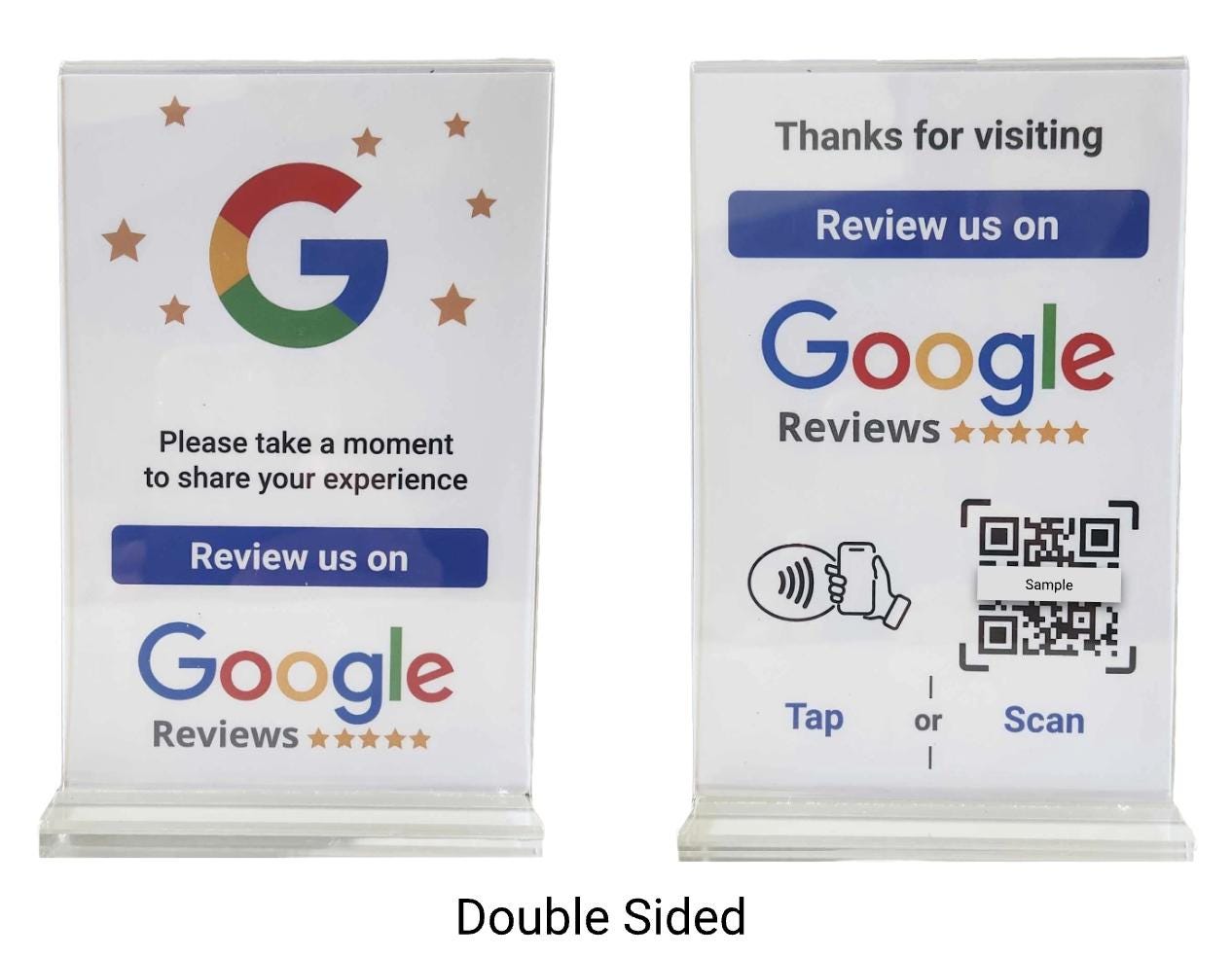 Google Review Stand- Acrylic Sign- NFC Google Review Stands - Boost ...