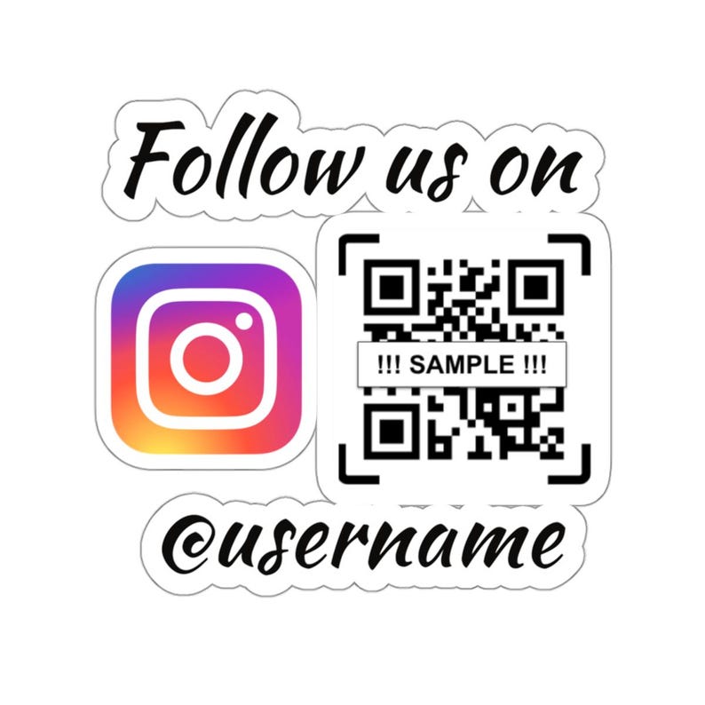 Follow Us on Social Instagram, Tiktok, Facebook, Snapchat Kiss-cut ...