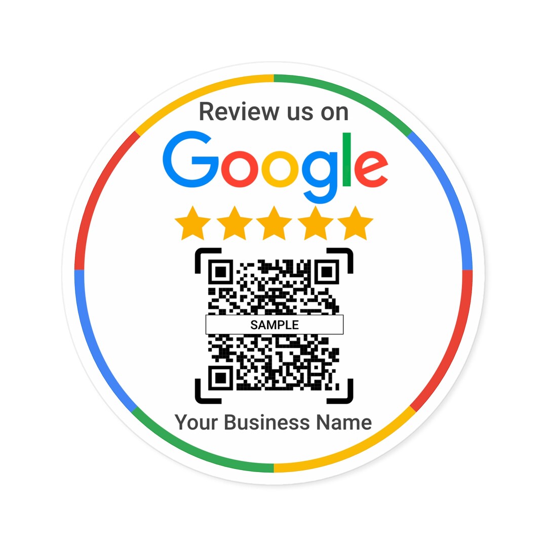 Review Us Sticker- Round Indoor and Outdoor Stickers - Review Us On ...