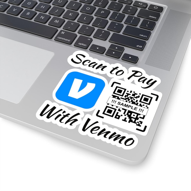 Scan-and-pay Sticker: Custom QR Code, Strong Glue, Kiss-cut Vinyl ...