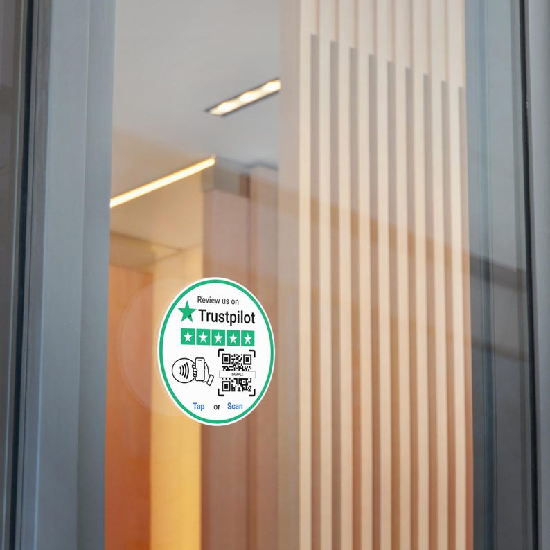 Social Review Tap Sticker Review QR Code Contactless Review Sticker ...