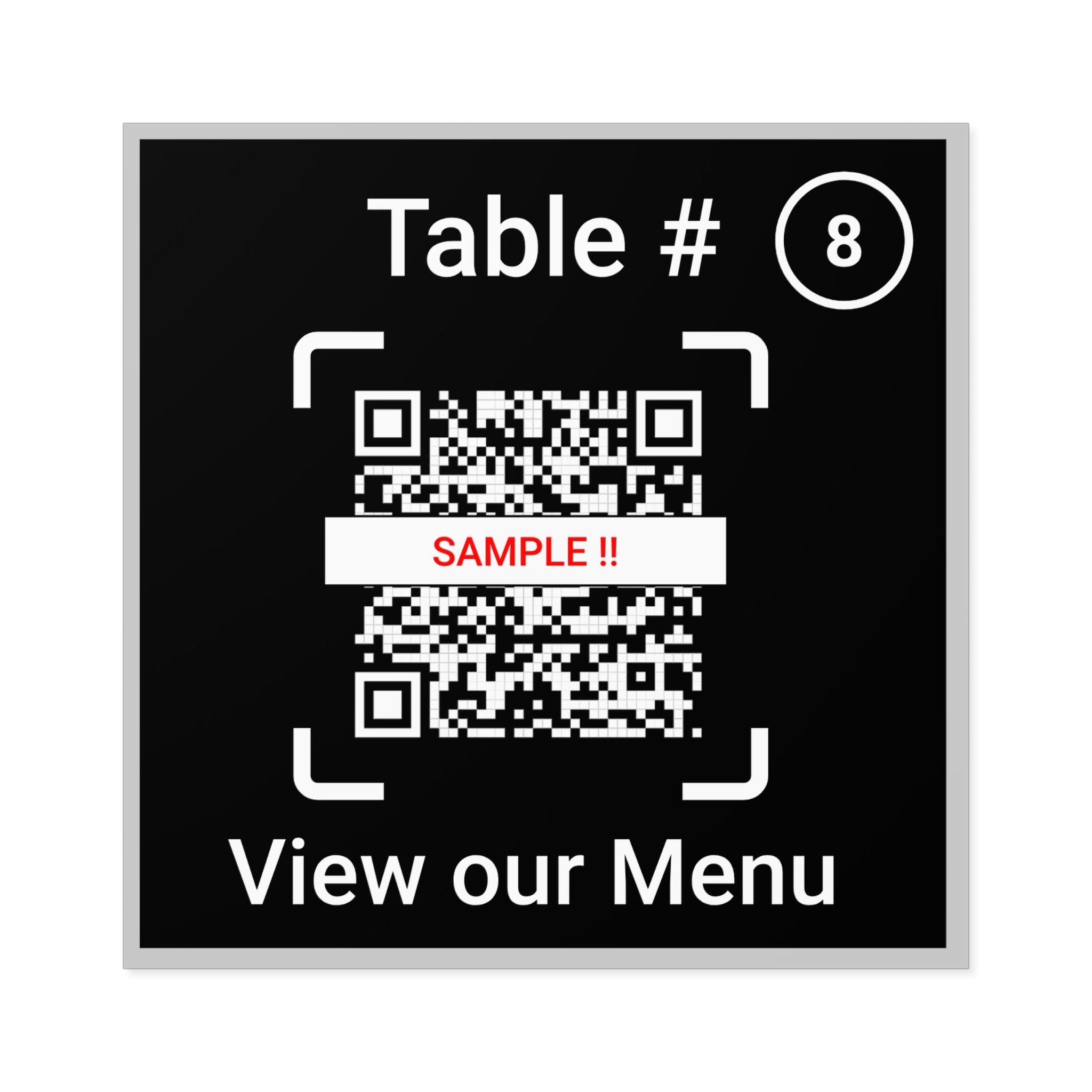 QR to View Our Menu Custom QR Stickers Perfect for Restaurants, Bar ...