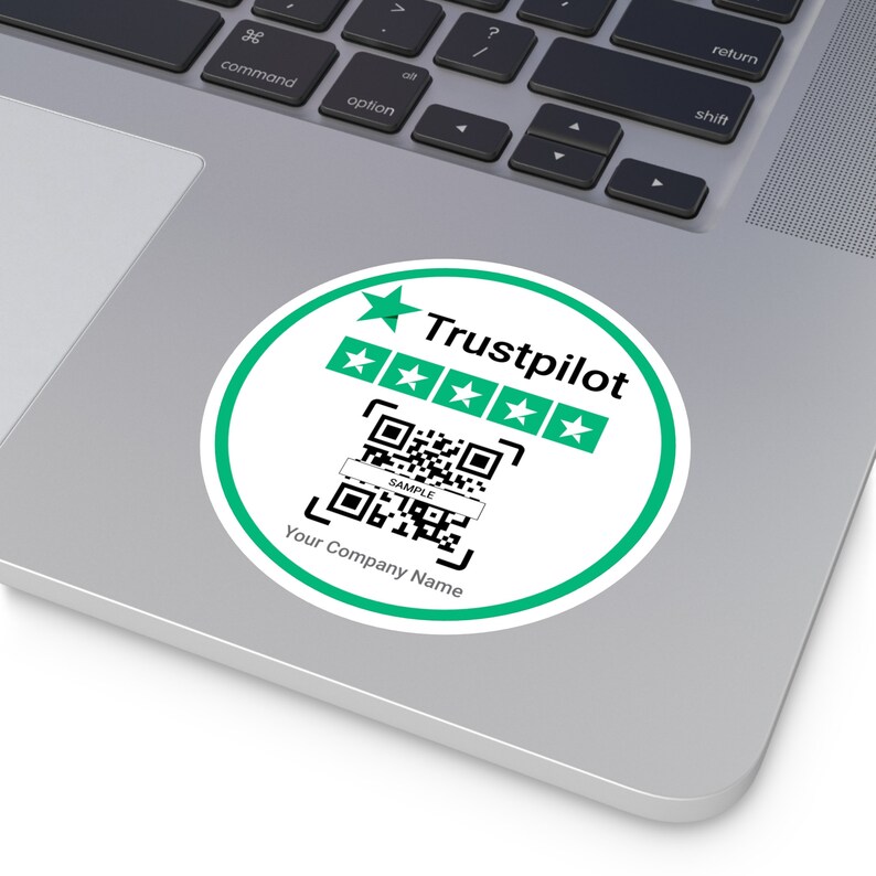 Trustpilot Reviews QR Code Round Stickers, Indoor and Outdoor business ...