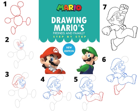 Mario Drawing Step By Step