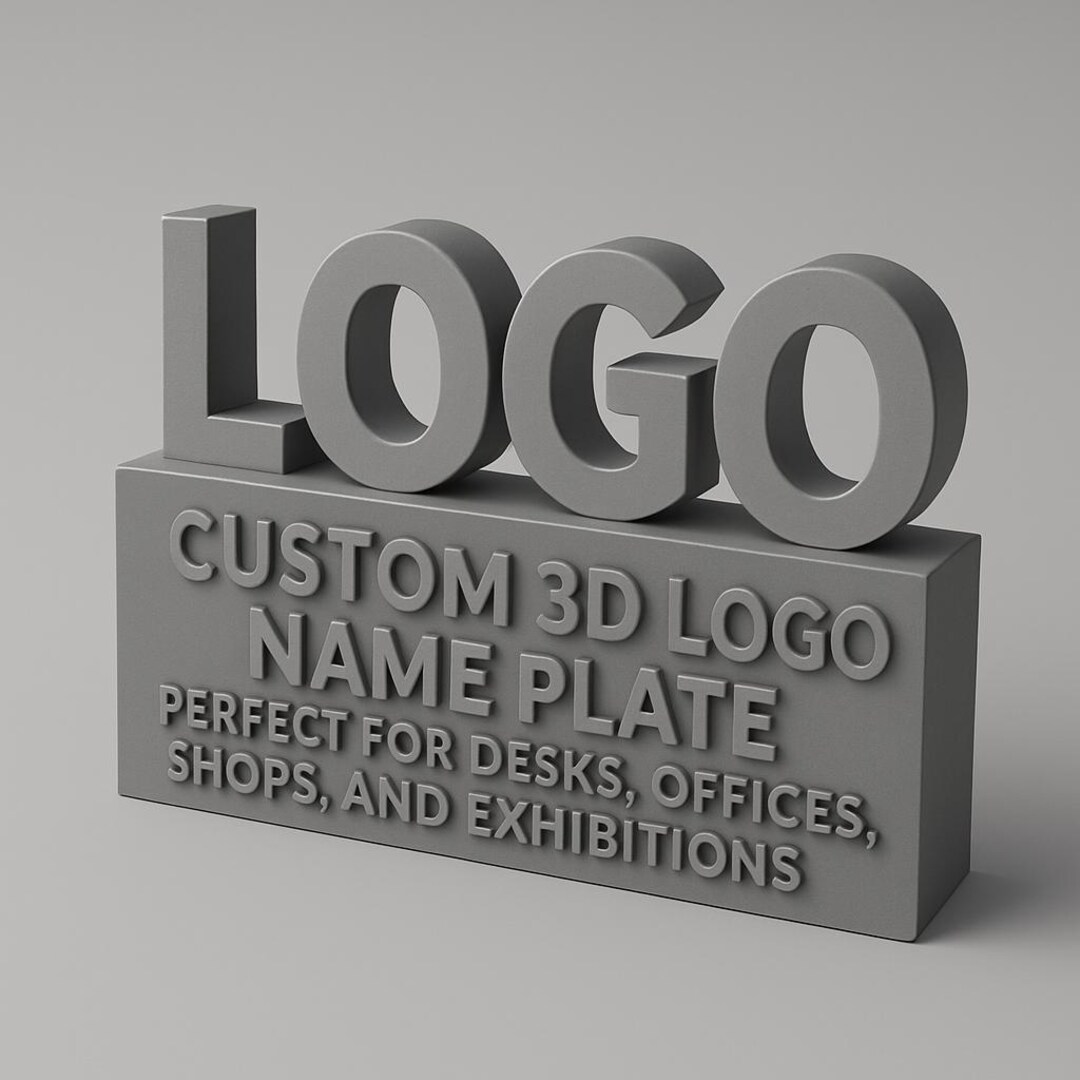 Custom 3D Logo Name Plate – Perfect for Desks, Offices, Shops, and ...