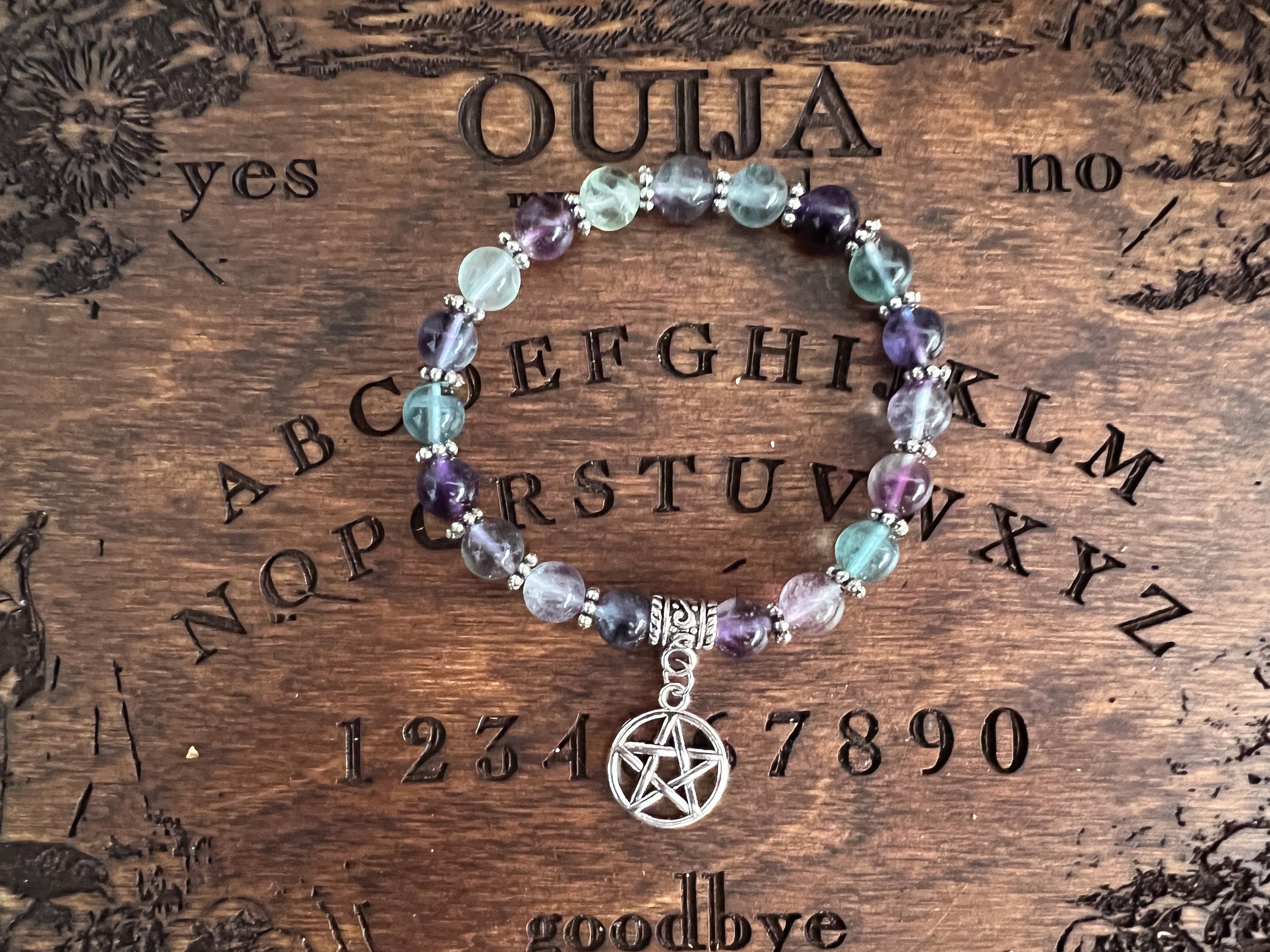 Pentagram Bracelet, Pentagram Bracelet, Wiccan Bracelet, Pagan Bracelet ...