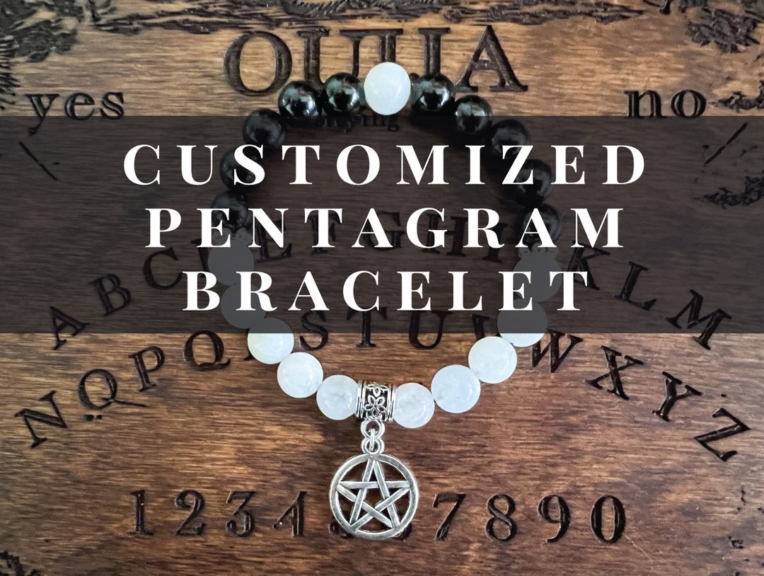 Pentacle Bracelet, Pentagram Bracelet, Wiccan Bracelet, Pagan Bracelet ...
