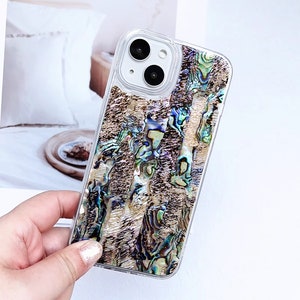 Abalone Shell Phone Case Iridescent Cover for 16 15 14 13 12 11 Pro Max ...