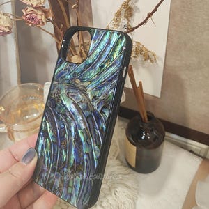 Abalone Shell Phone Case Iridescent Cover for 16 15 14 13 12 11 Pro Max ...