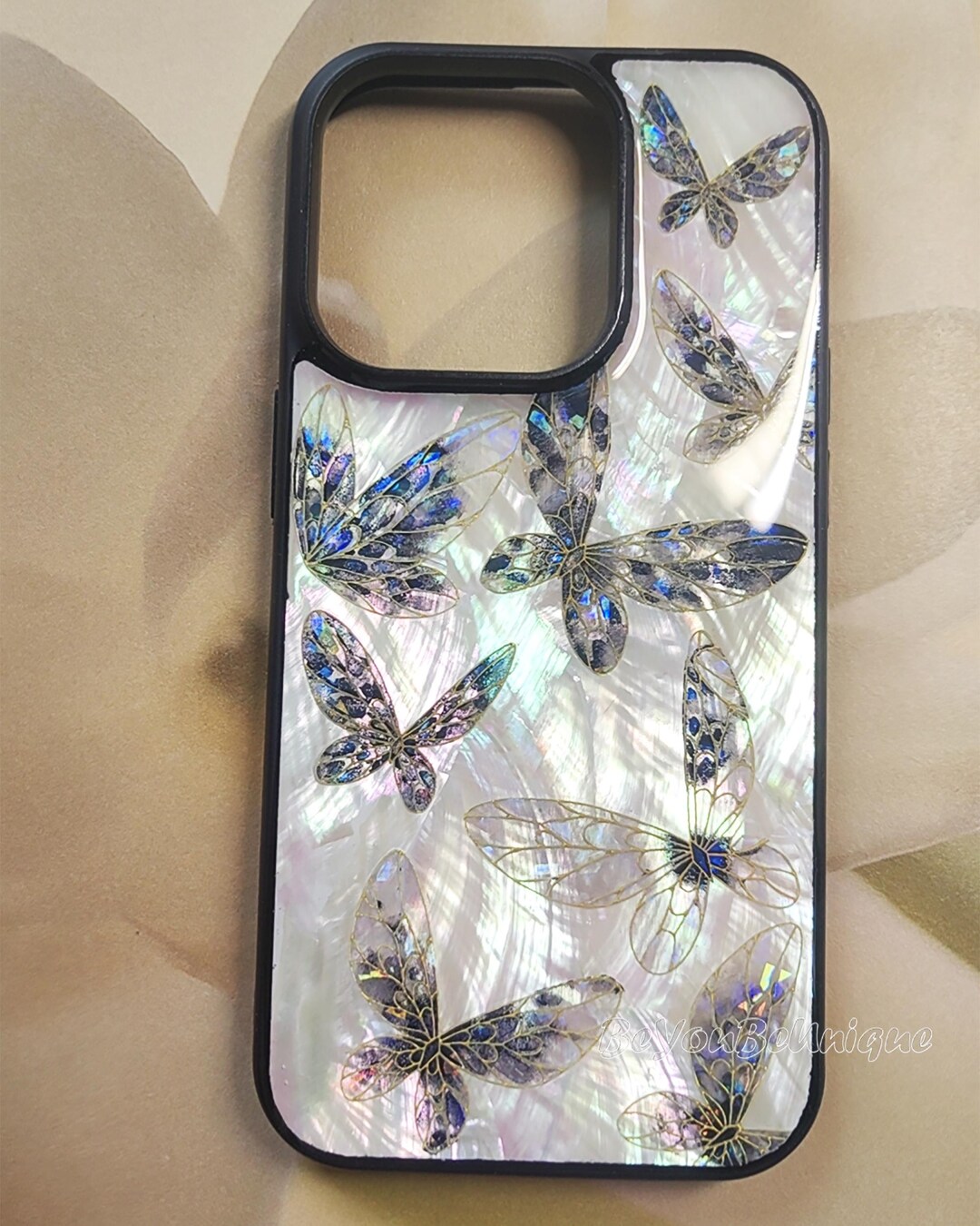 Abalone Shell Phone Case Iridescent Cover for iPhone 15 14 13 12 11 Pro ...