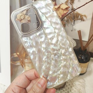 Abalone Shell Phone Case Iridescent Cover for 16 15 14 13 12 11 Pro Max ...