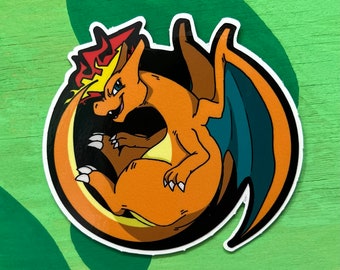 Charizard Pokémon Sticker Water Resistant Soft Touch Matt Laminate - Etsy