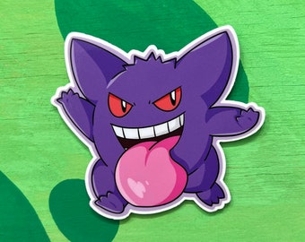 Gengar Stained Glass Sticker - Etsy