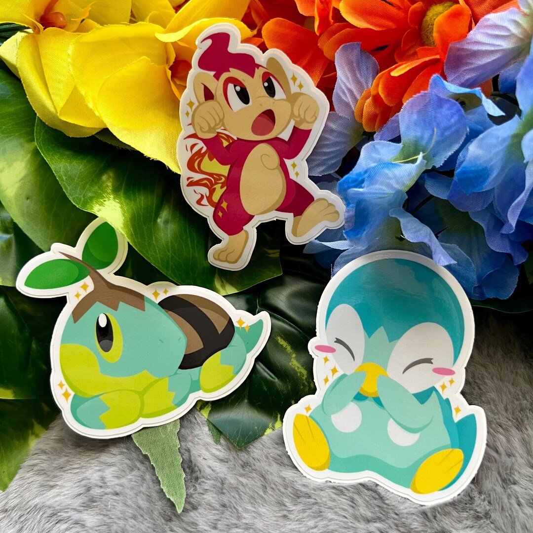 Sinnoh Starter Stickers - Etsy
