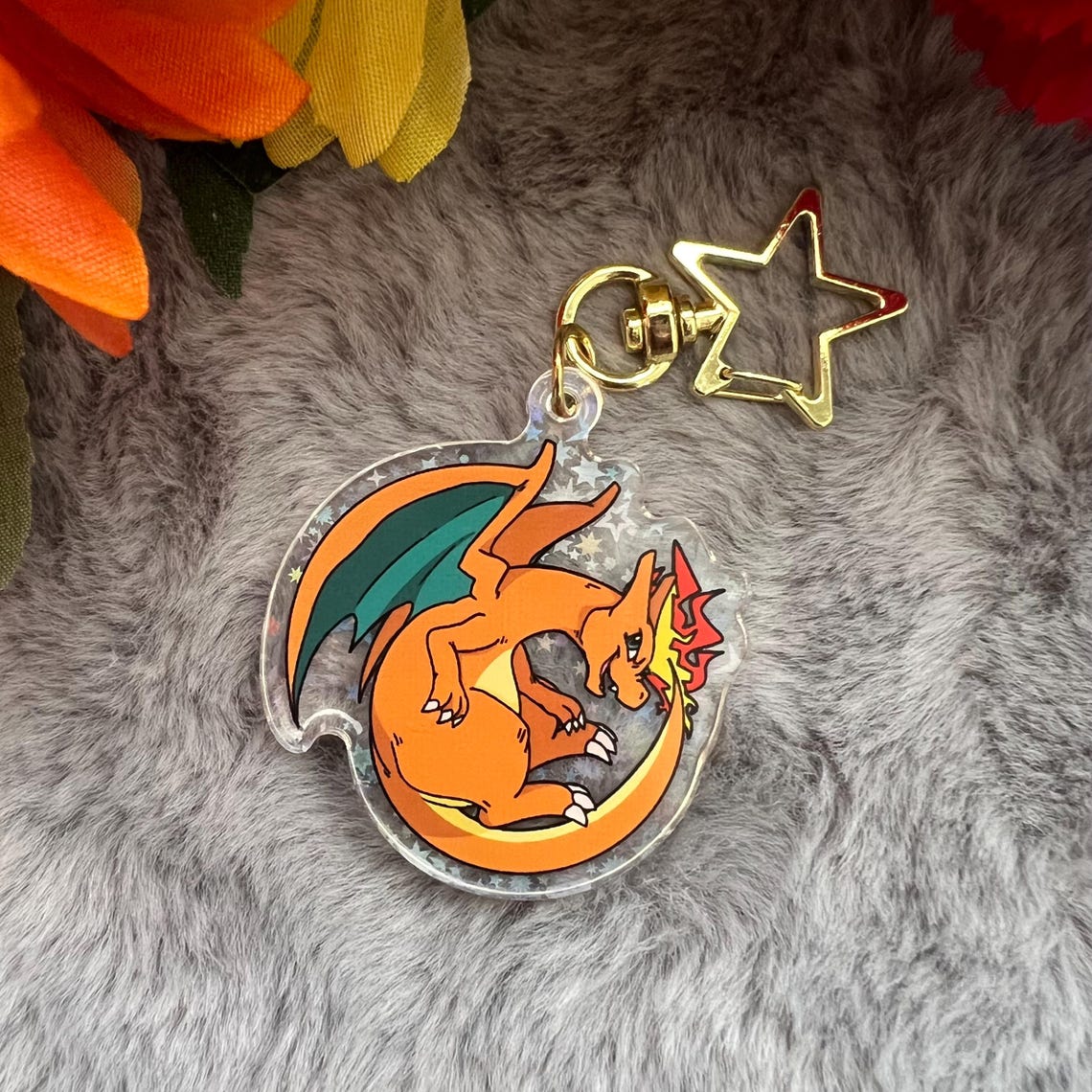 Charizard Keychain - Etsy