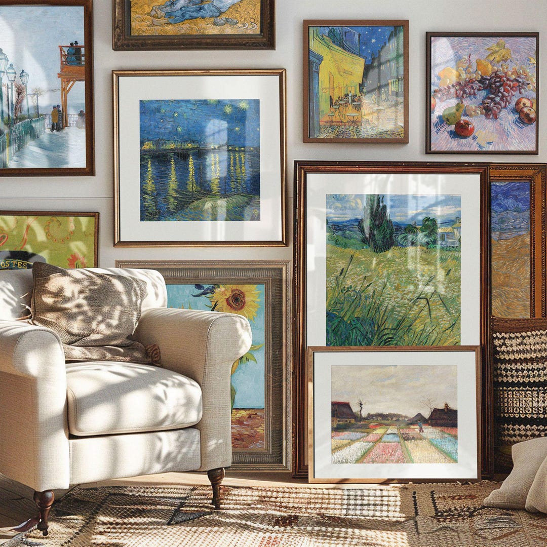 Set of 20 Vincent Van Gogh Wall Art Bundle I Famous Artwork Wall Art ...